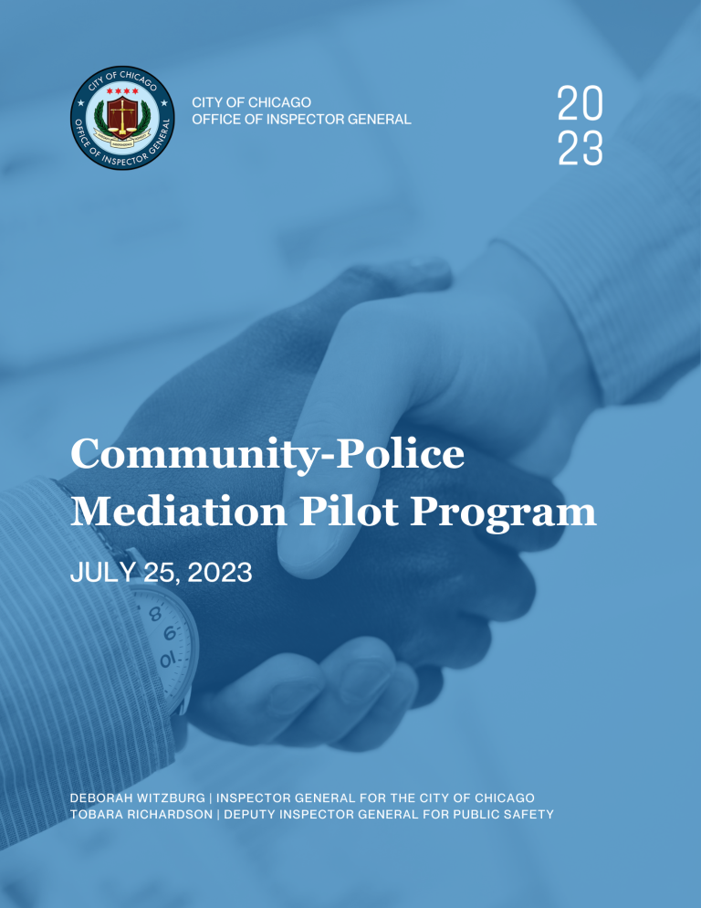 Community-Police Mediation Pilot Program - Chicago Office of Inspector ...