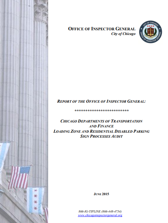 Audit of Loading Zone and Residential Disabled Parking Sign Processes ...