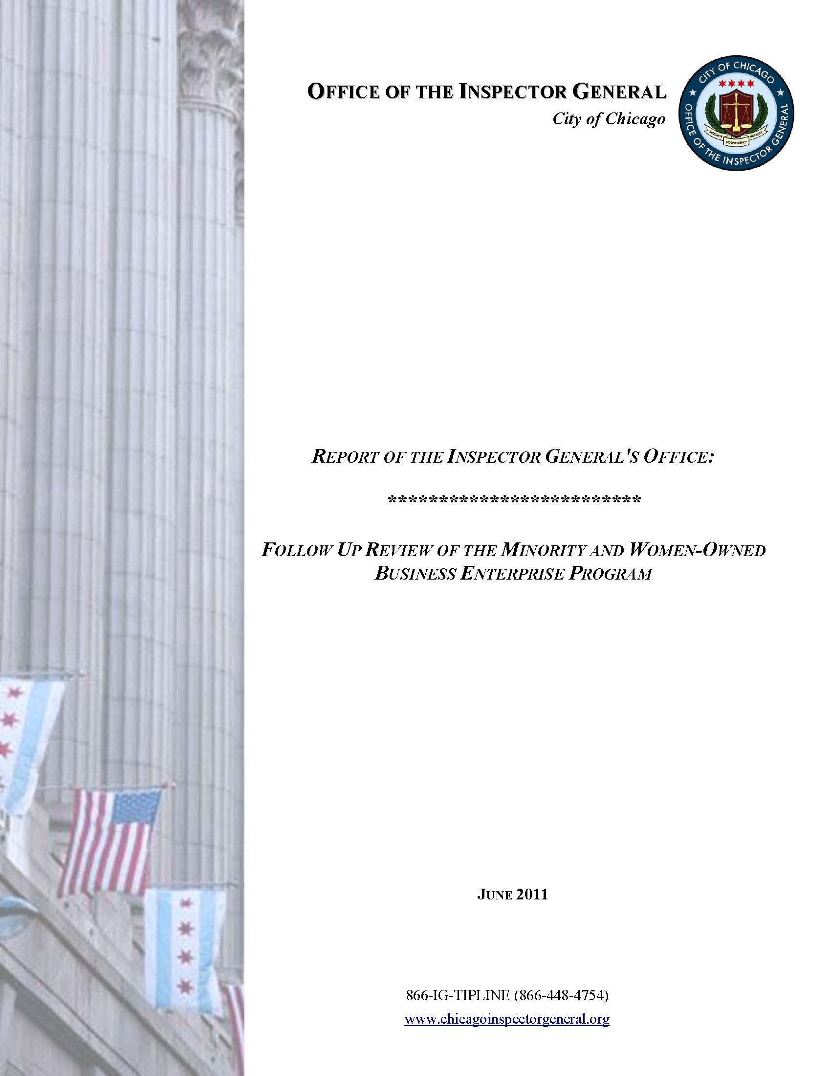 Follow Up Review of The Minority And Women-Owned Business Enterprise ...