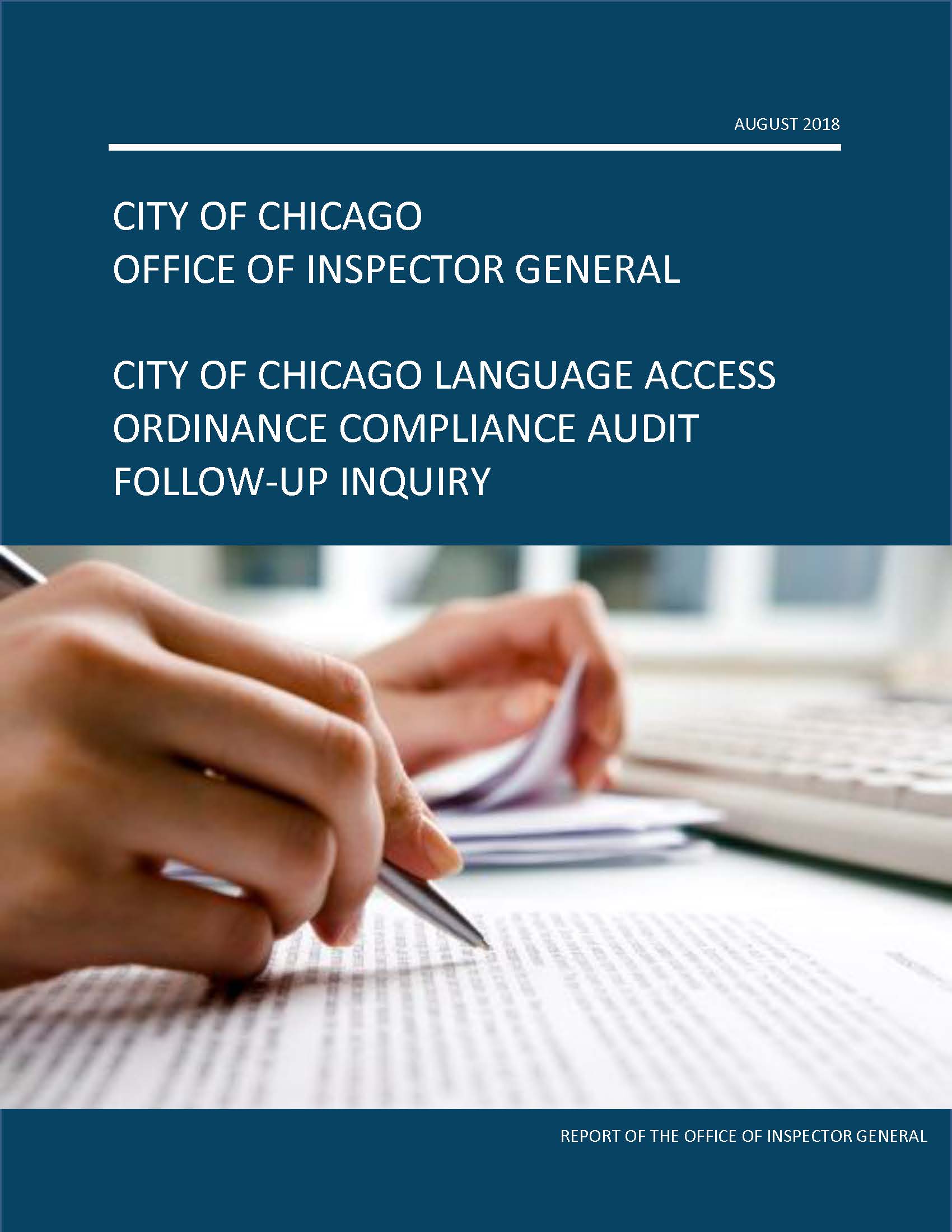 Language Access Ordinance Compliance Audit Follow-Up Inquiry - Chicago ...