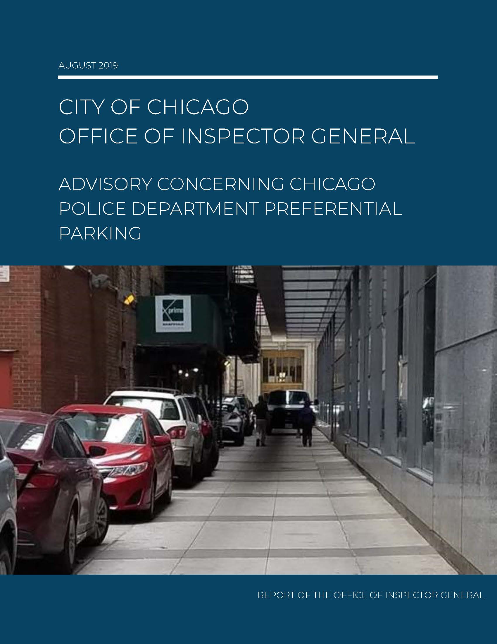 Advisory Concerning Chicago Police Department Preferential Parking ...