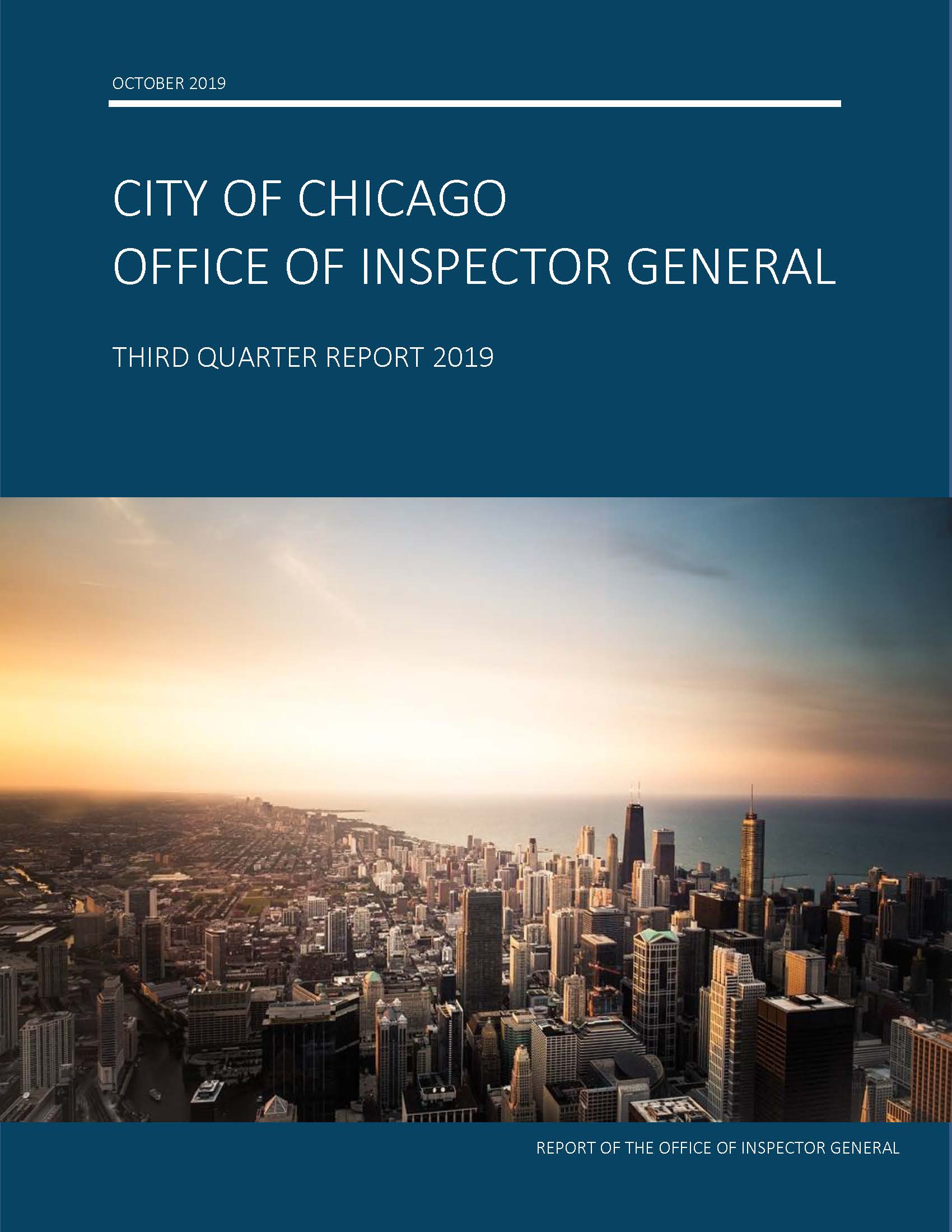OIG Third Quarter Report 2019 - Chicago Office of Inspector General