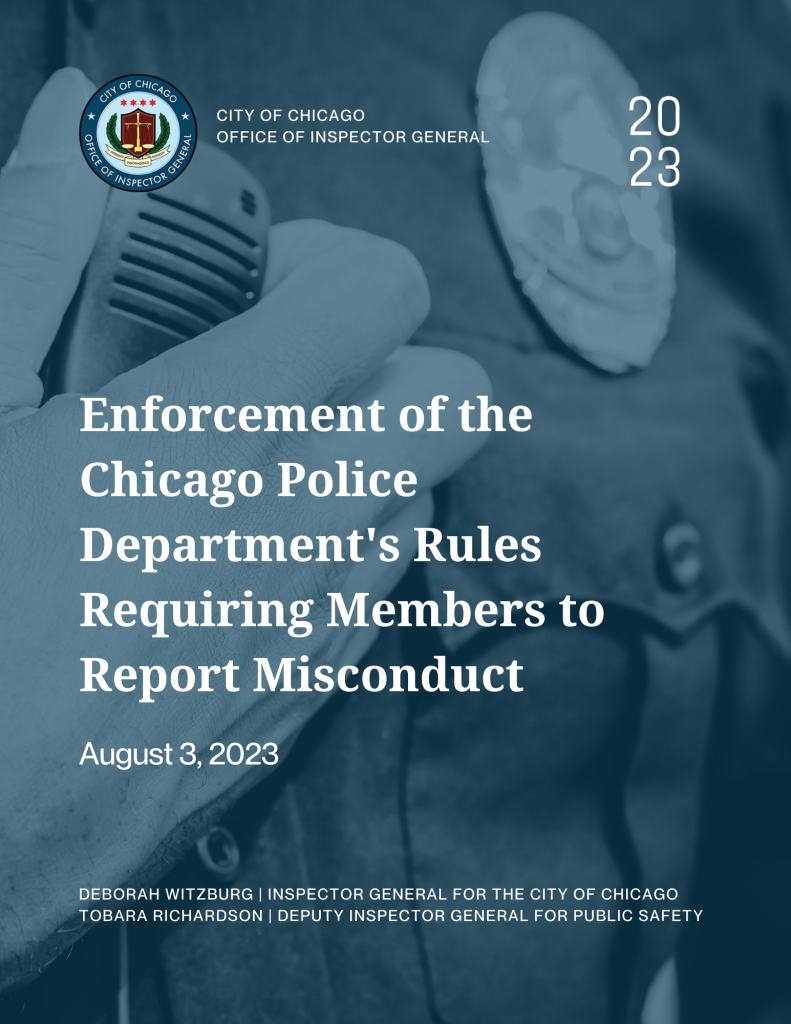 Enforcement of Chicago Police Department's Rules Requiring Members to ...