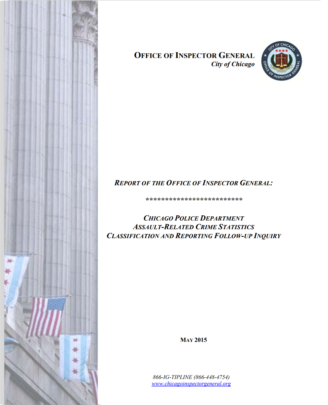 Follow-Up on CPD Assault-Related Crime Statistics - Chicago Office of ...