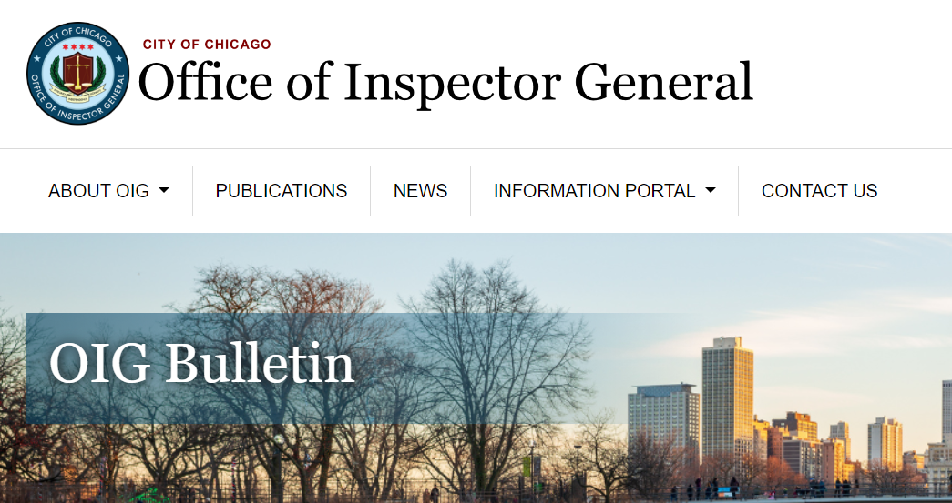 OIG Bulletin - Chicago Office of Inspector General